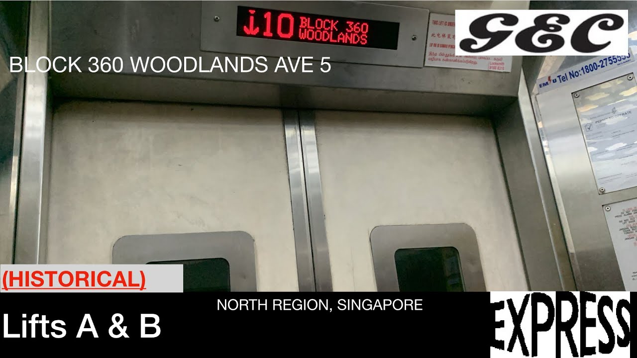 (HISTORICAL) HDB Block 360 Woodlands || GEC Express Lift - YouTube