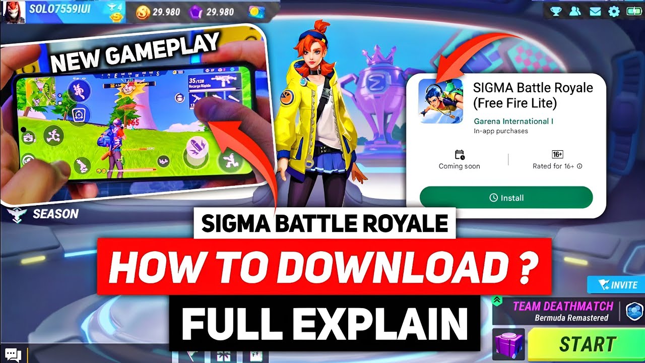 Sigma Battle Royale Game - Full Explain / Free Fire Lite New Game - YouTube