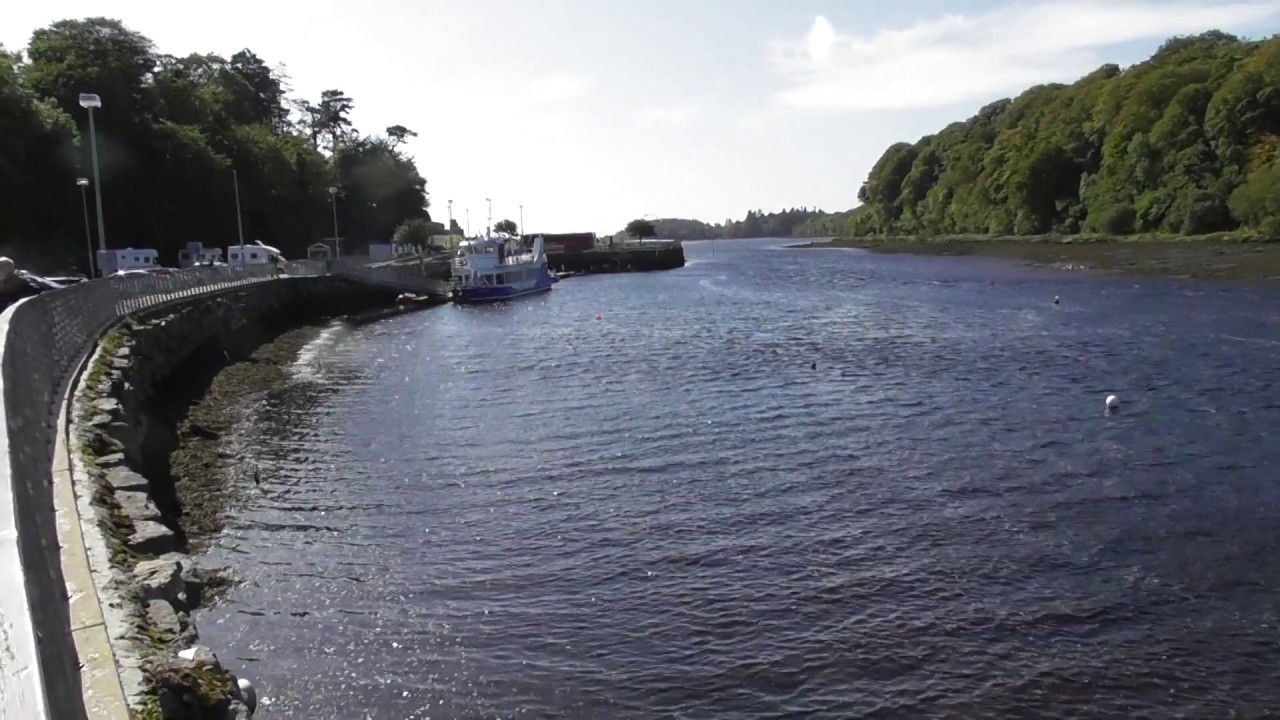 River Eske High Tide Views Donegal Town Pier - YouTube
