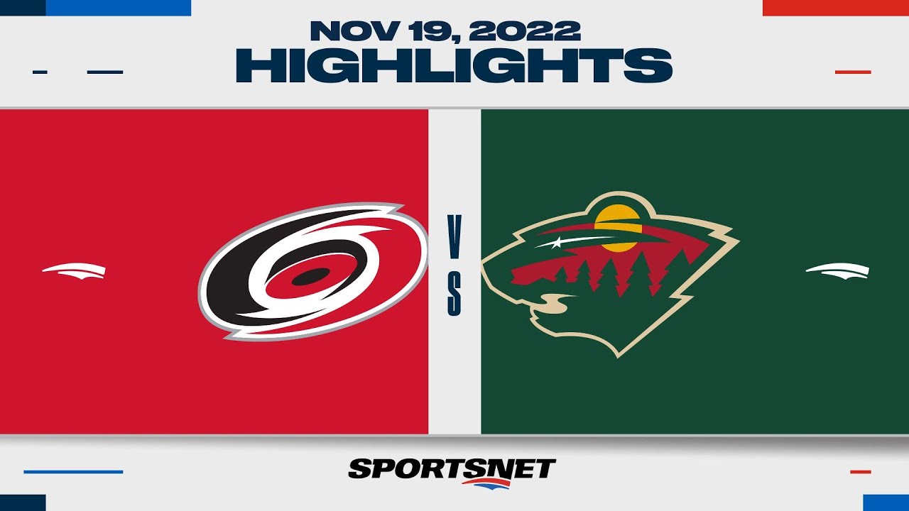 NHL Highlights | Hurricanes vs. Wild - November 19, 2022 - YouTube