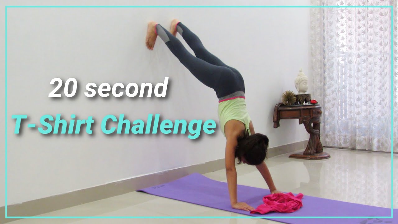 20 sec Handstand T shirt challenge | Home Workout | Lockdown - YouTube