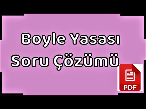 Gaz Yasaları Soru Çözümü / 11.sınıf Kimya - YKS - AYT - TYT