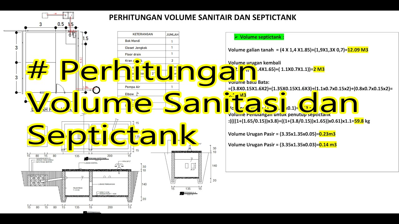 Yuk Lihat Cara Menghitung Volume Pekerjaan Septictank Terlengkap - Riset