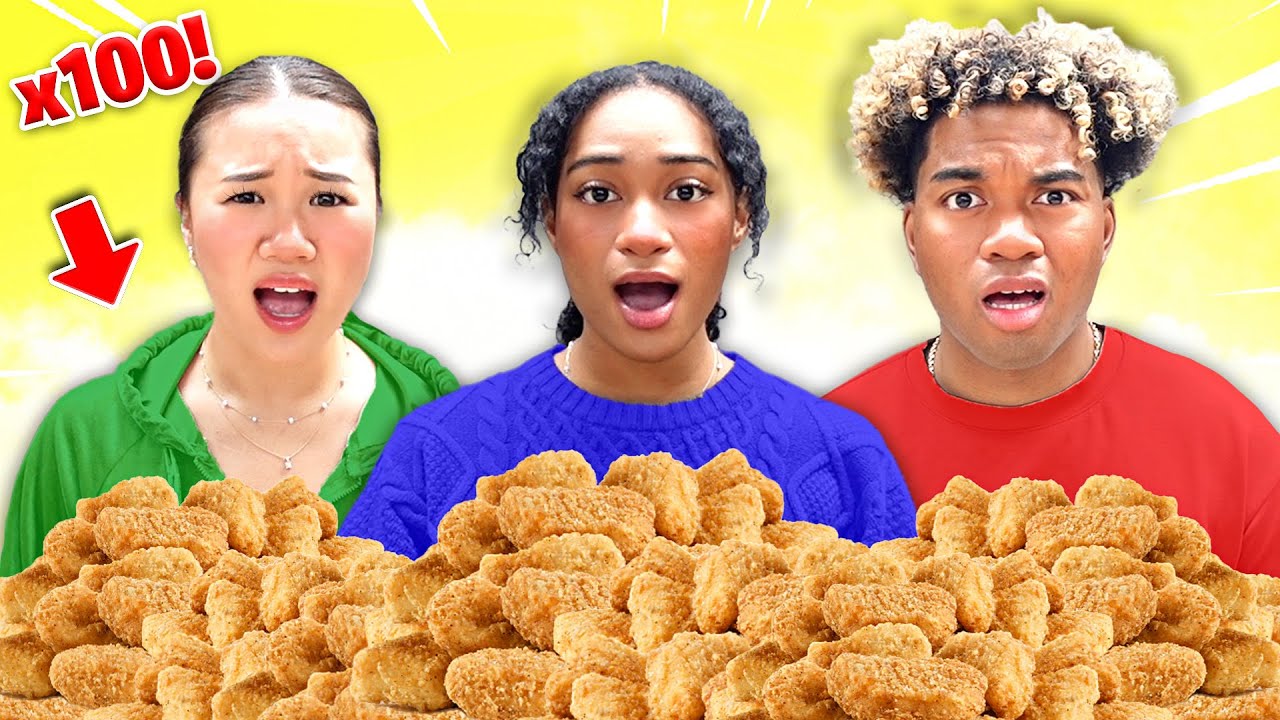 100 Chicken Nuggets In 10 Minutes Challenge!! (10,000 CALORIES) - YouTube