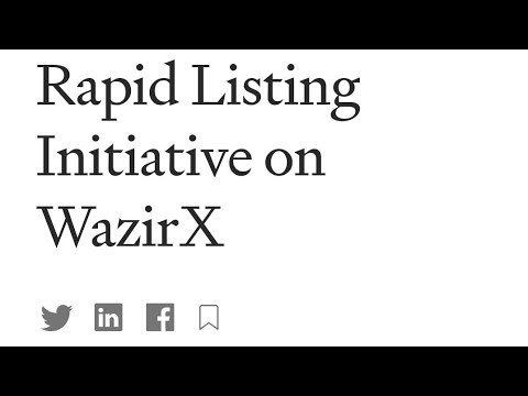 what is wazirx rapid listing initiative - YouTube