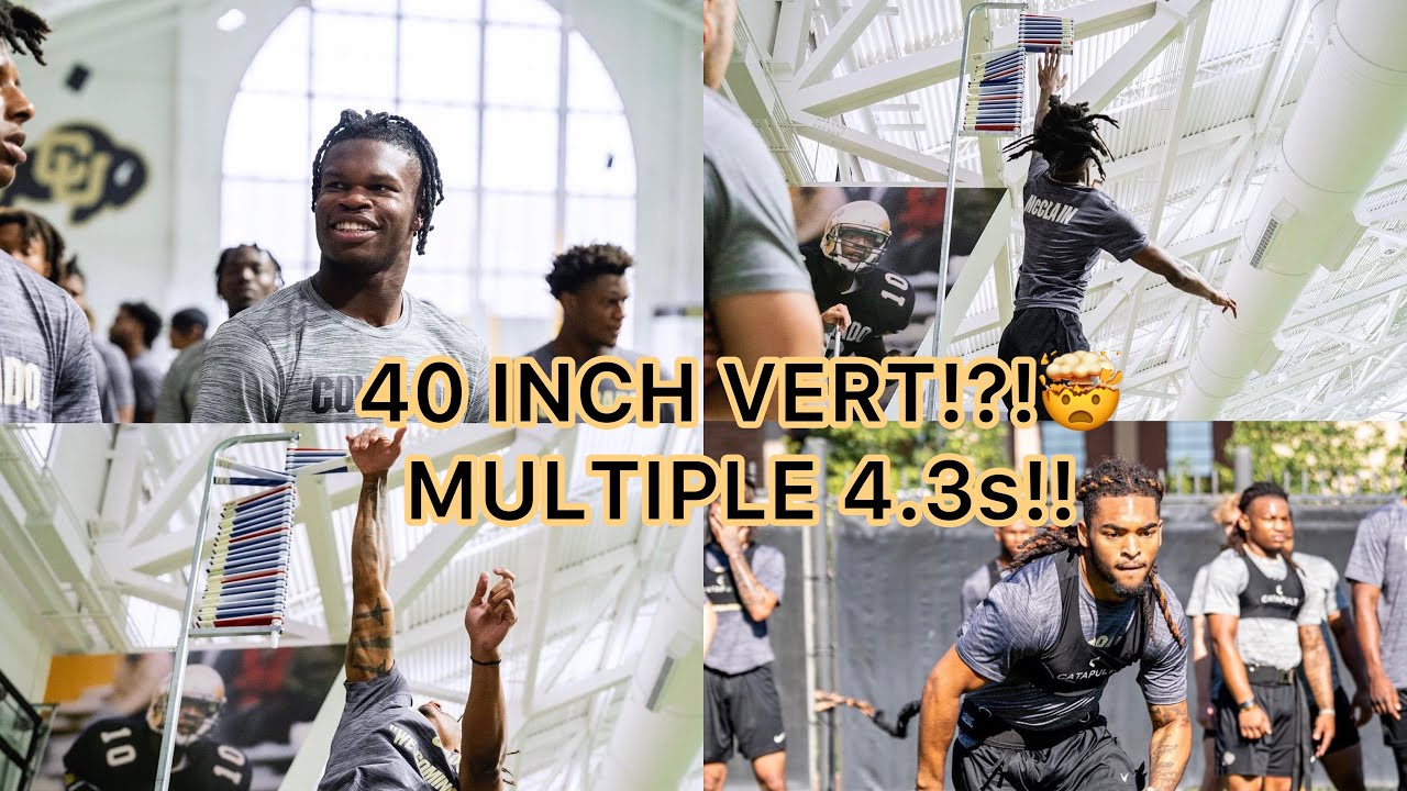COLORADO FOOTBALL TEST DAY!! 40 YARD DASH, BROAD & VERTICAL JUMPS ...