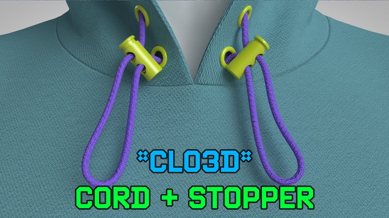 CLO3D | Cord and Stopper - YouTube