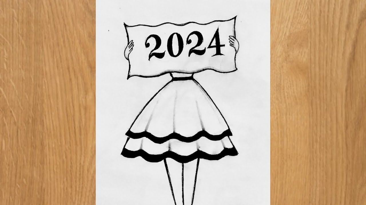 Happy new year card 2024 / How to make new year greeting cards / Easy ...