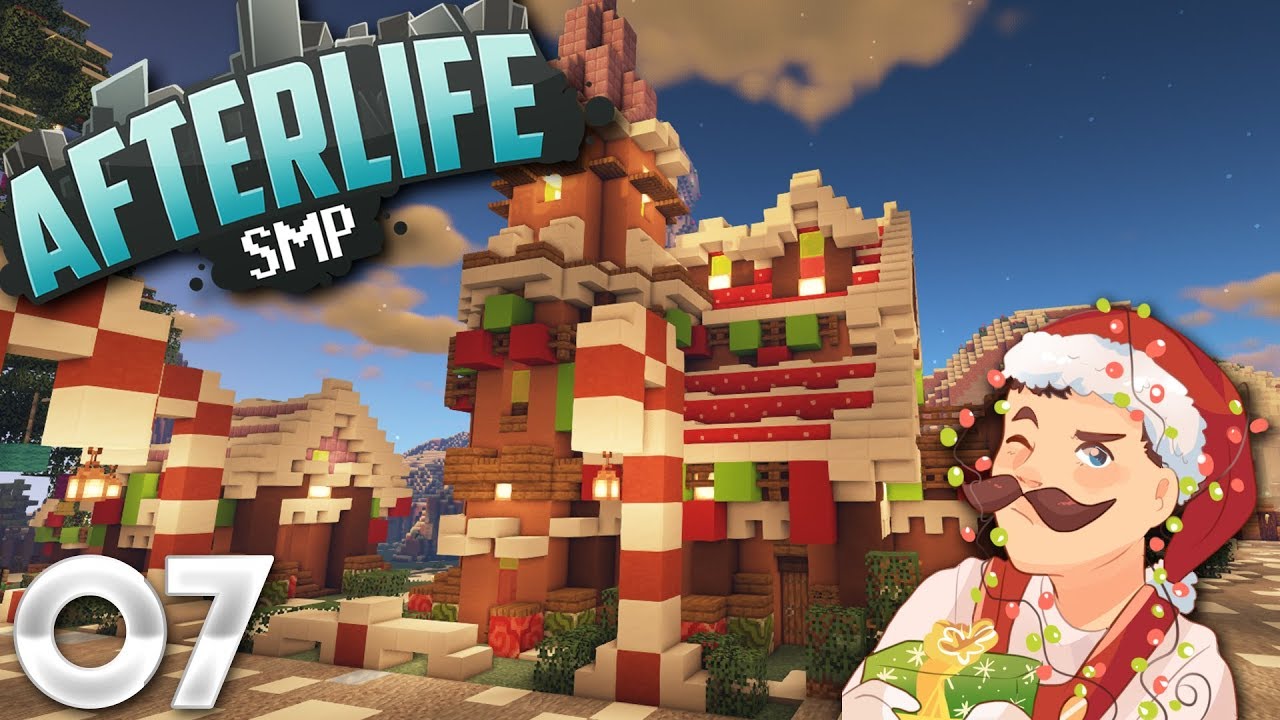 GINGERBREAD GALORE! (Minecraft AfterLife SMP S3 #7) - YouTube