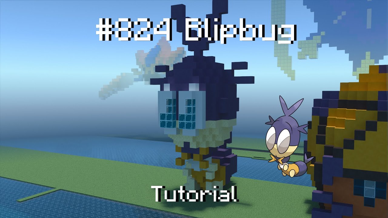 How to build a Pokémon Blipbug statue in minecraft (Tutorial) - YouTube