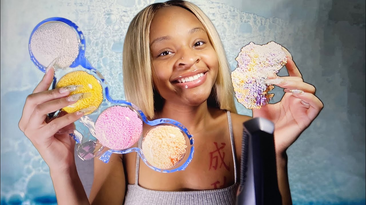 ASMR | Relaxing Play Foam (Sticky-Crunch Sounds) - YouTube
