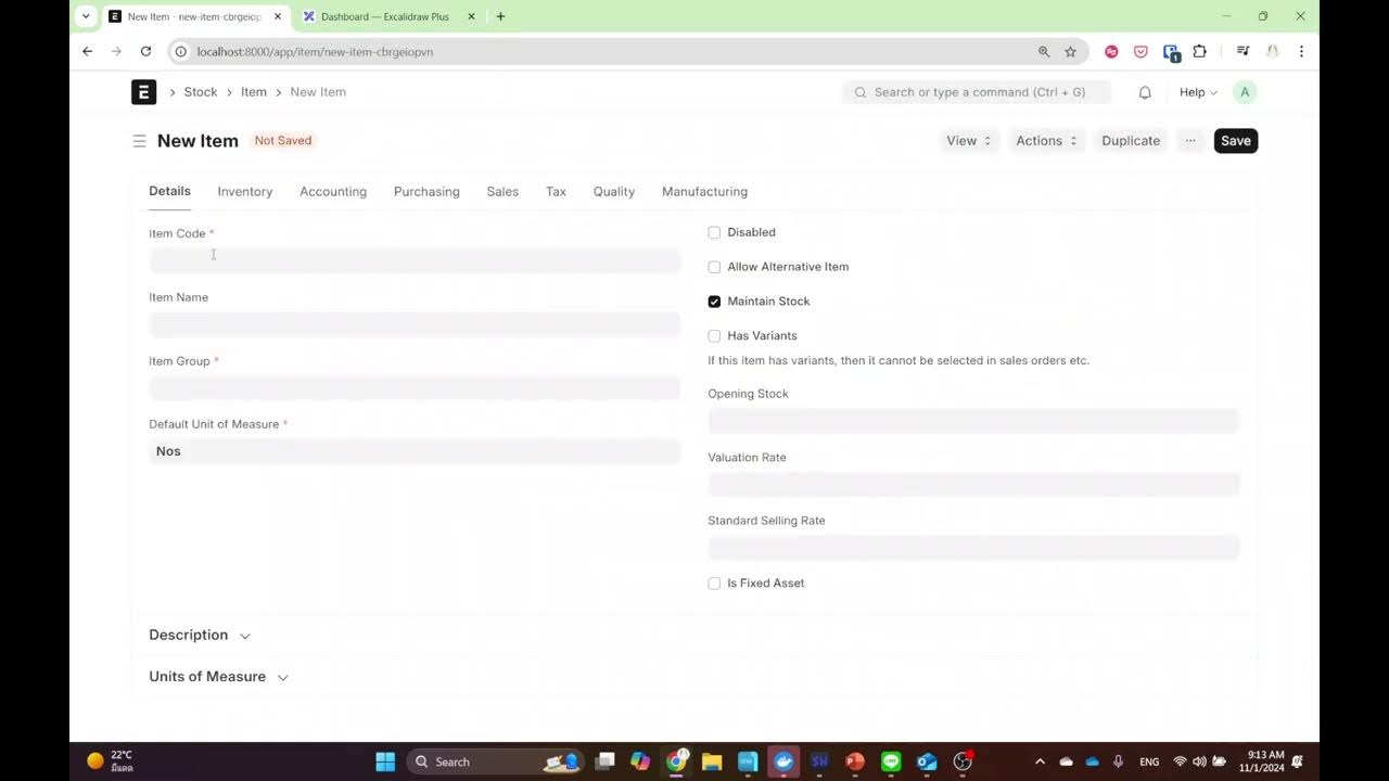 ERPNext Training (R2-10): Inventory Part 1 - YouTube