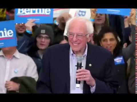 CAMPAIGN 2020: BERNIE SANDERS talks Iowa Caucus in first rally in New ...