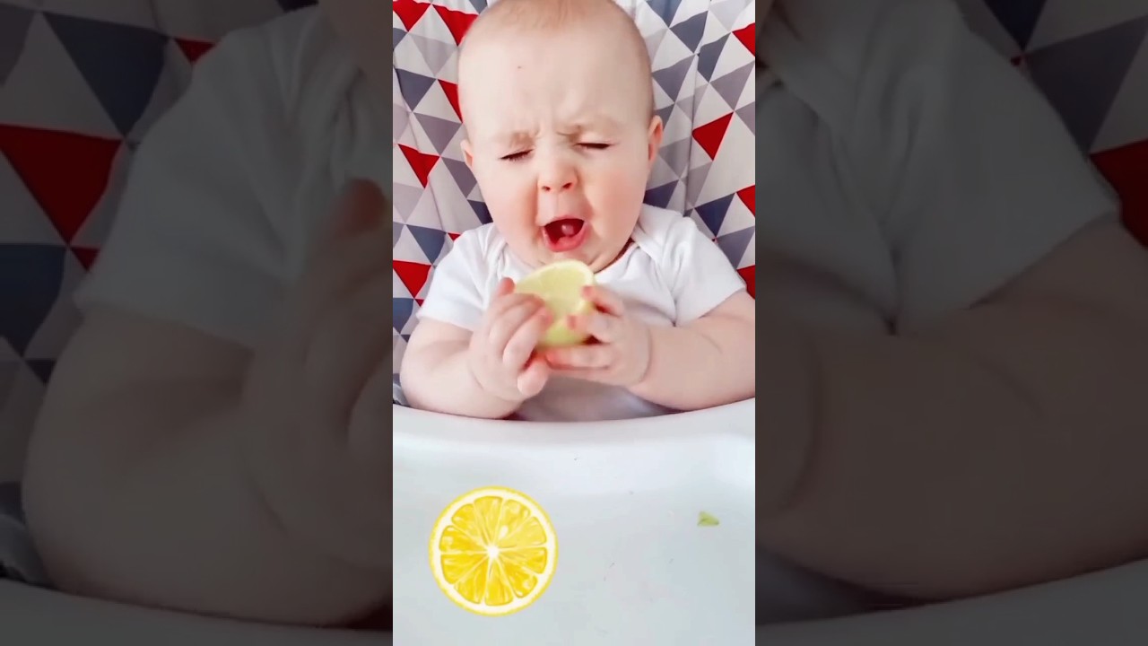 Baby eating Lemon reaction😳😨 #reels #viralvideo #baby #lemon - YouTube