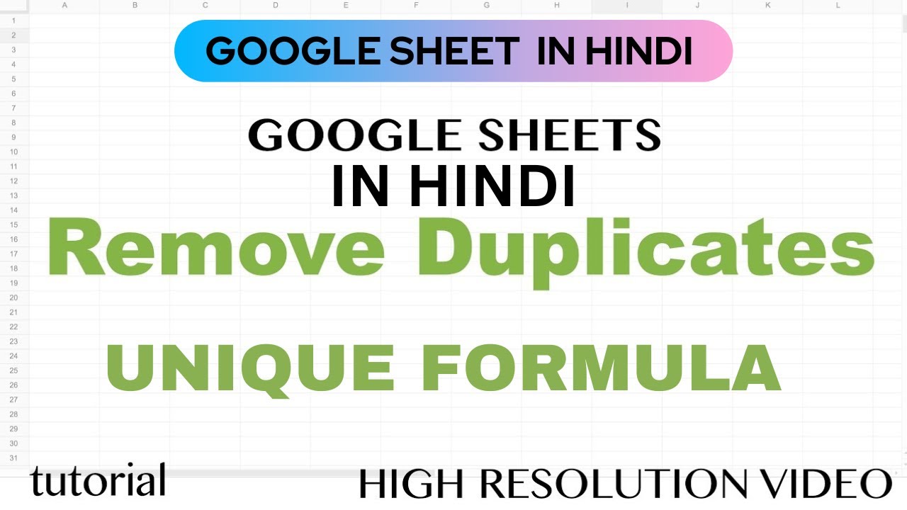 🎯 Unlock the Power of Google Sheets Unique Function! - YouTube