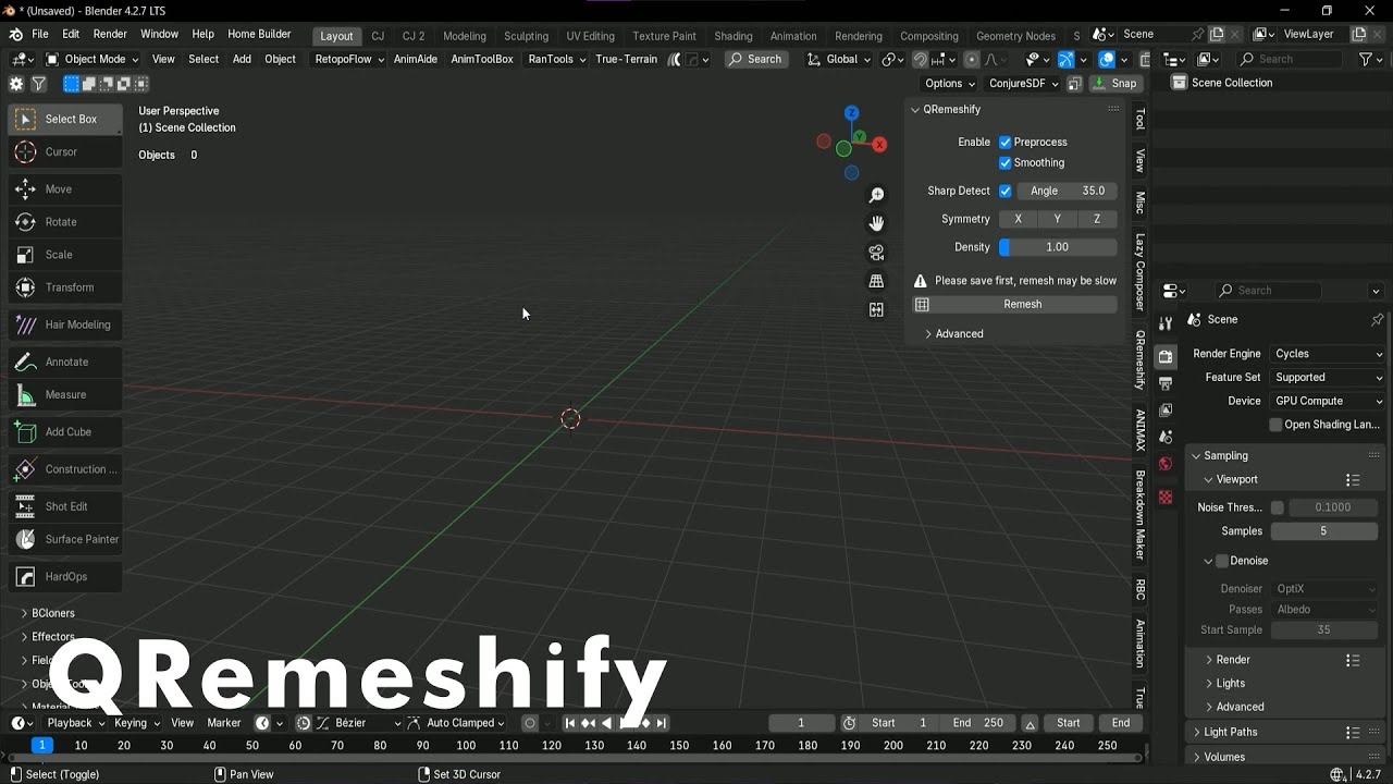 QRemeshify Free Blender Addon - YouTube