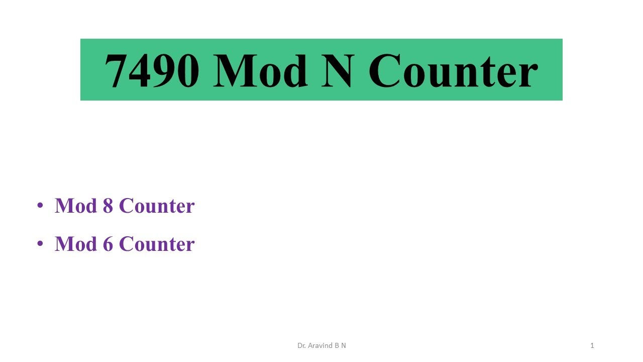 7490 Mod counter design - YouTube