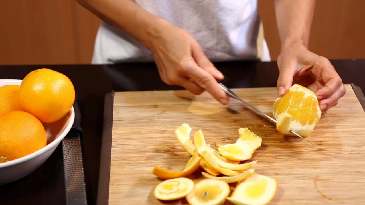 How to Section an Orange - YouTube