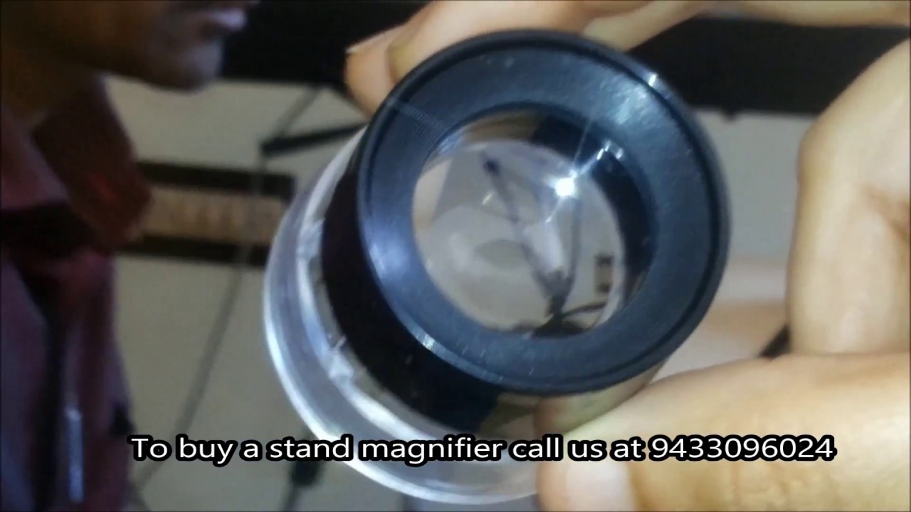 Stand magnifier +5x for low vision patient - YouTube
