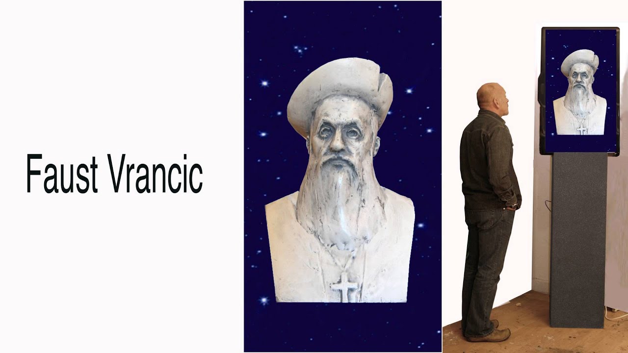 "Faust Vrancic", 2010, video bust, no sound, 0:30 min., Ivo Dekovic ...