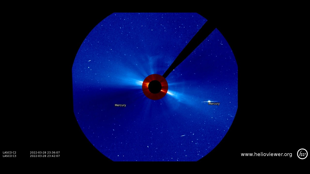 LASCO C2/C3 (2022-03-28 16:30:08 - 2022-03-29 04:18:08 UTC) - YouTube
