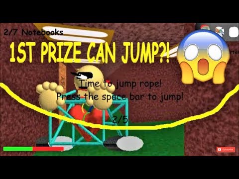 1ST PRIZE CAN JUMP ROPE?! | Baldi's Basics Mod: We Bare Bears - YouTube