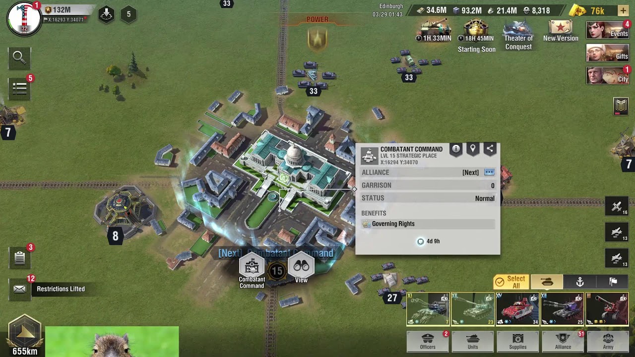 Warpath: Trying to hunt some GB bases, i need to be top in FM!! - YouTube