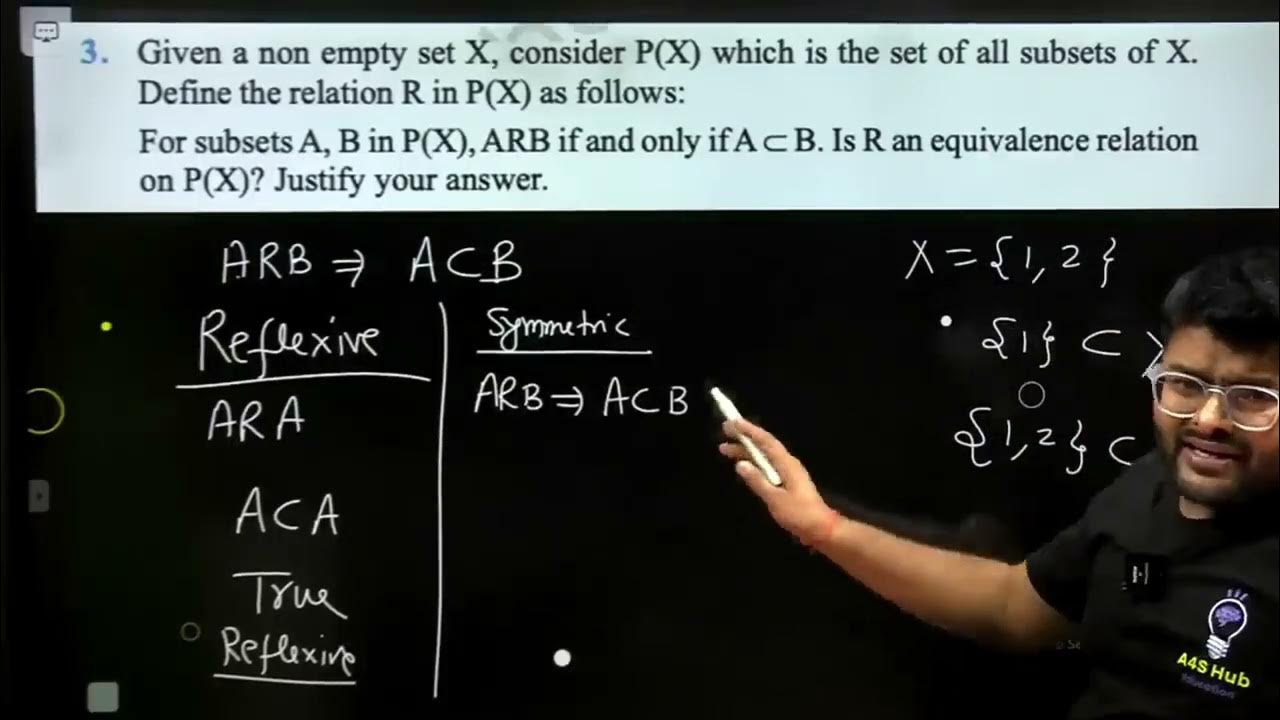 3.Given a non empty set X, consider P(x) consider P(X) which is the set of all subsets of X ...