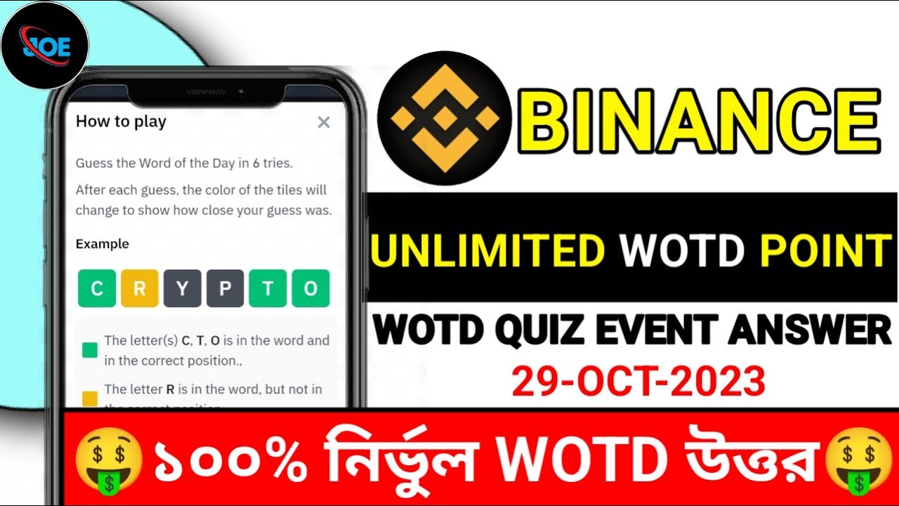 Today Binance WOTD Answer | All Letters WOTD Answer | Word of the day ...