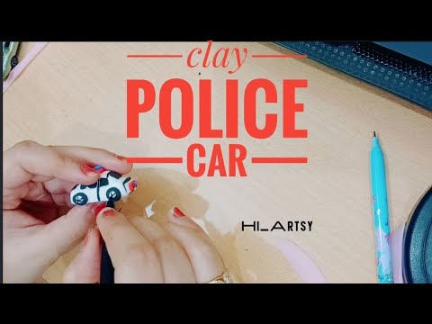clay Police car #clayvideos #clayart #claycar #miniature #hi_artsy # ...