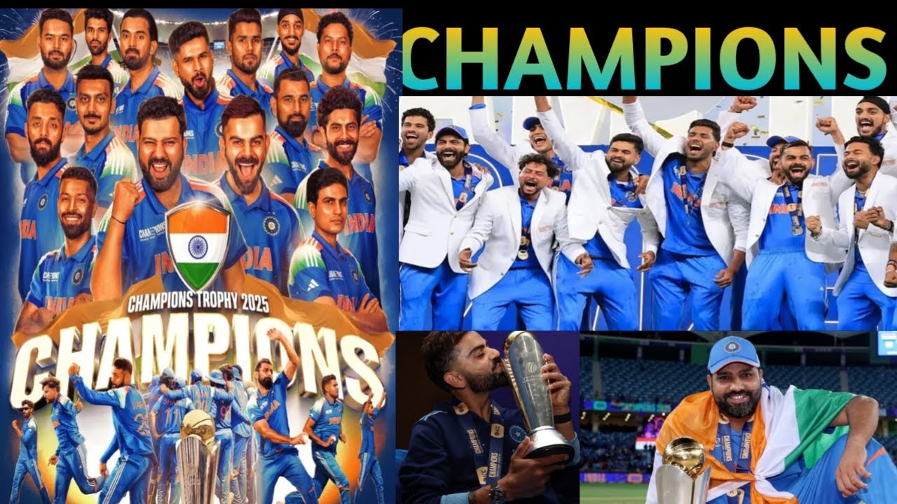 Champions Trophy 2025: India Crowned Champions India Lifts the ...