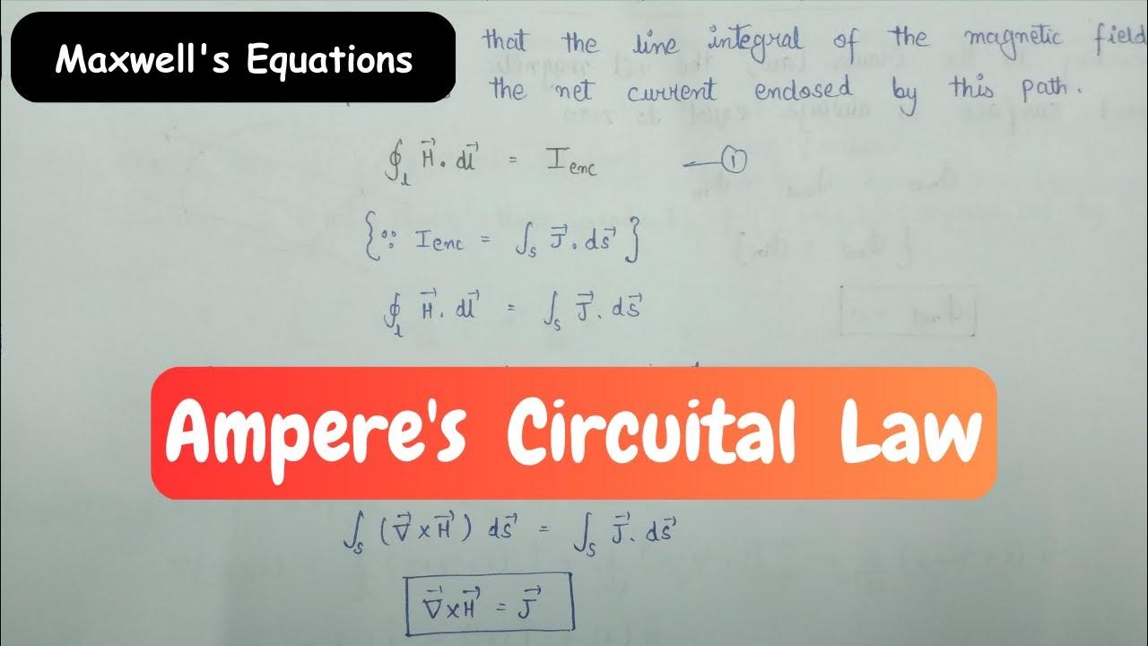 Ampere Circuital Law | Basic Laws of Electromagnetics - YouTube