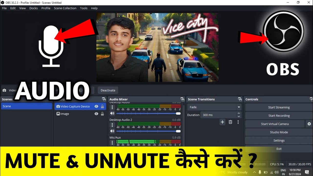 How To Mute Mic In OBS Studio |How To Mute Unmute Mic In OBS Studio|OBS Live Stream Tutorial ...