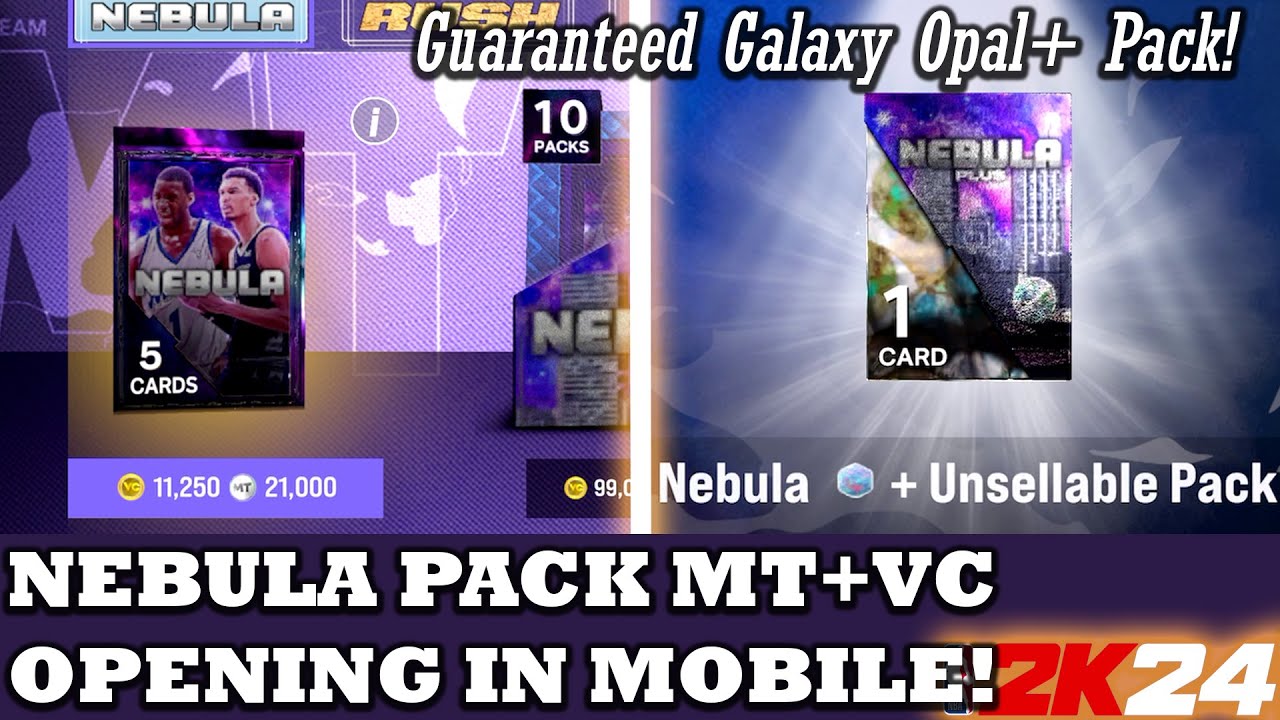 NEBULA PACK OPENING + GUARANTEED GALAXY OPAL+ PACK! - NBA 2K24 MYTEAM ...