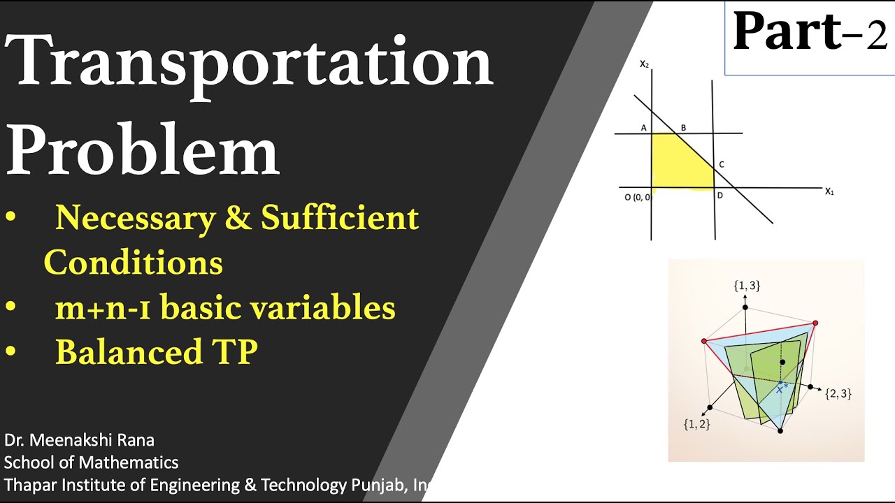 Transportation Problem (Part-2): Necessary & Sufficient condition ...