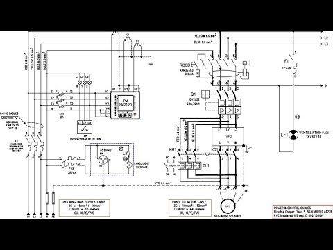 Vfd with bypass contactor drawing! #mccpanel, #starter, #bypass, # ...