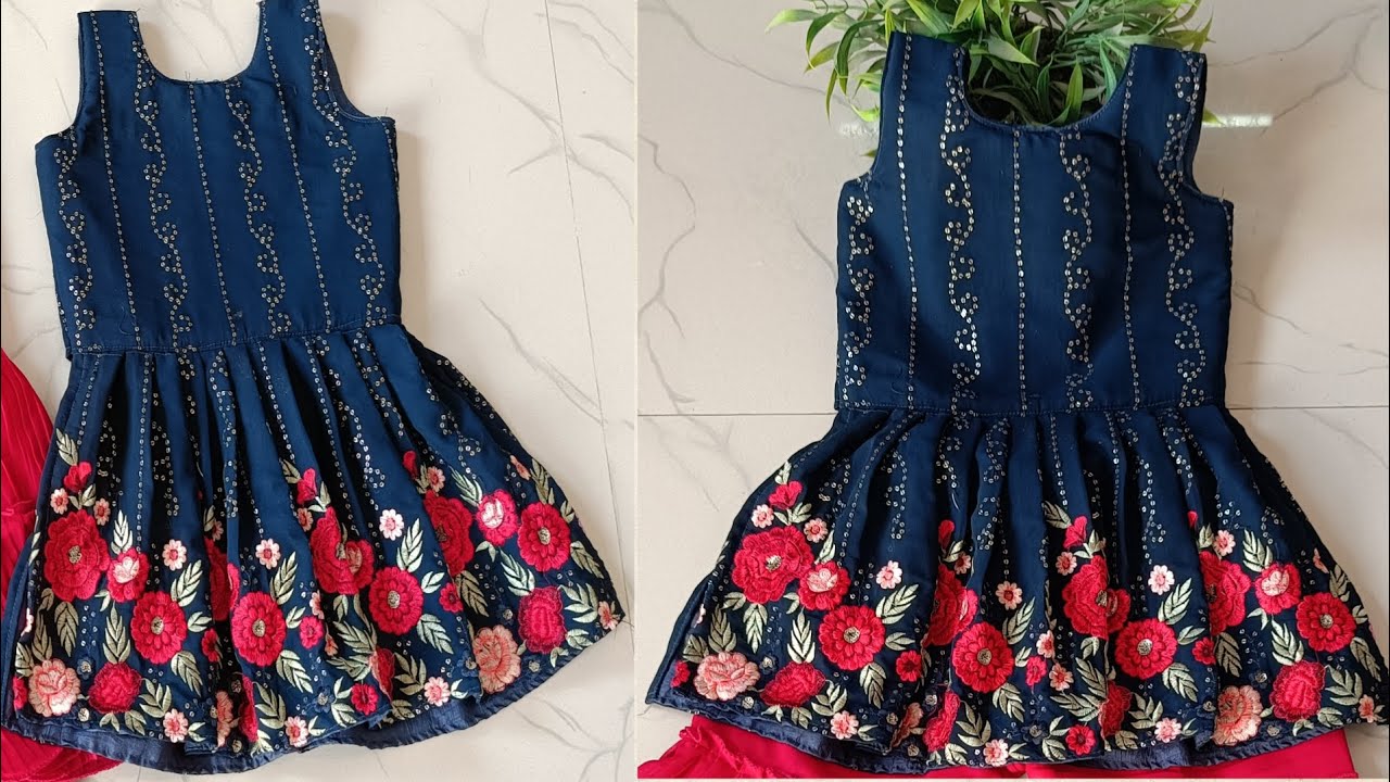 3/4 Year Baby Naira kurti cutting and stiching//baby girl Naira Dress ...