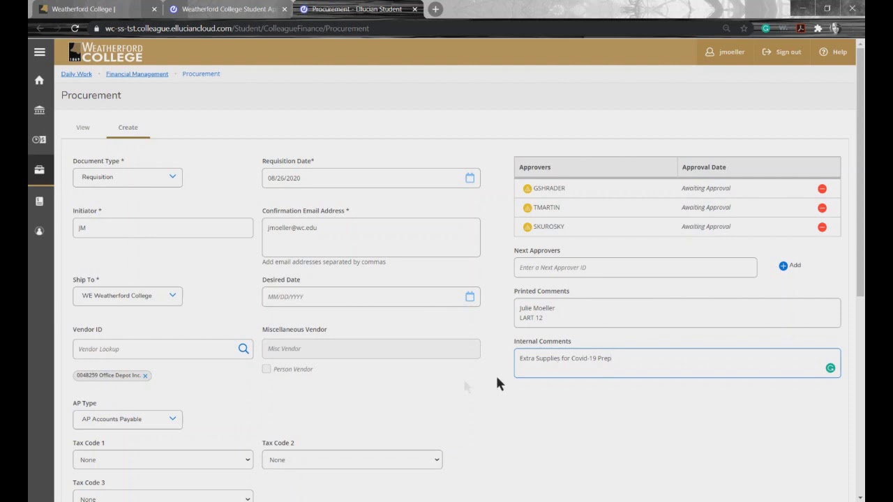 Self Service Requisition and Payment Request Entry - YouTube