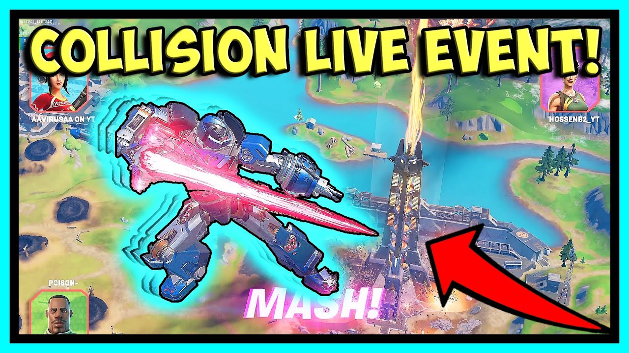 FORTNITE COMPLETE COLLISON LIVE EVENT FULL - YouTube