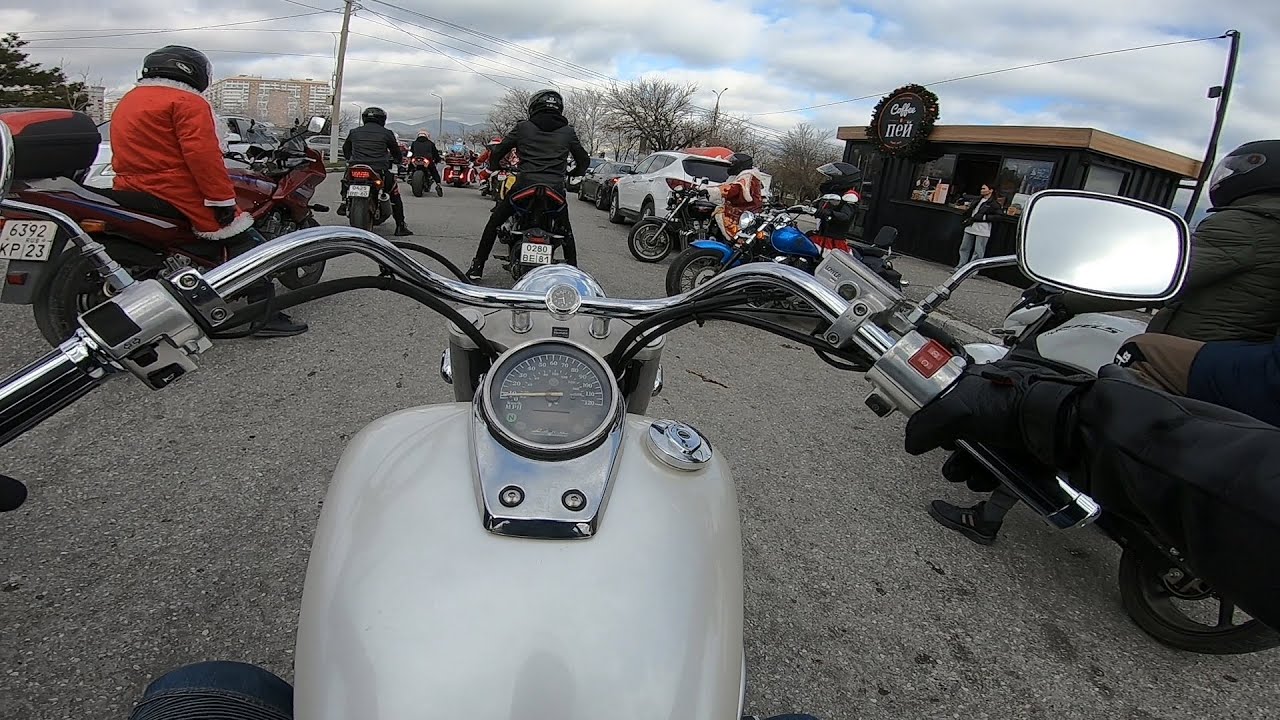 Riding a motorcycle Honda Shadow Aero 750 #58 || Day riding (No music ...