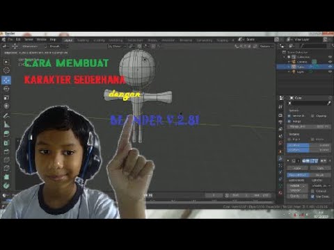 Cara Membuat Karakter 3D Sederhana di Aplikasi Blender - YouTube
