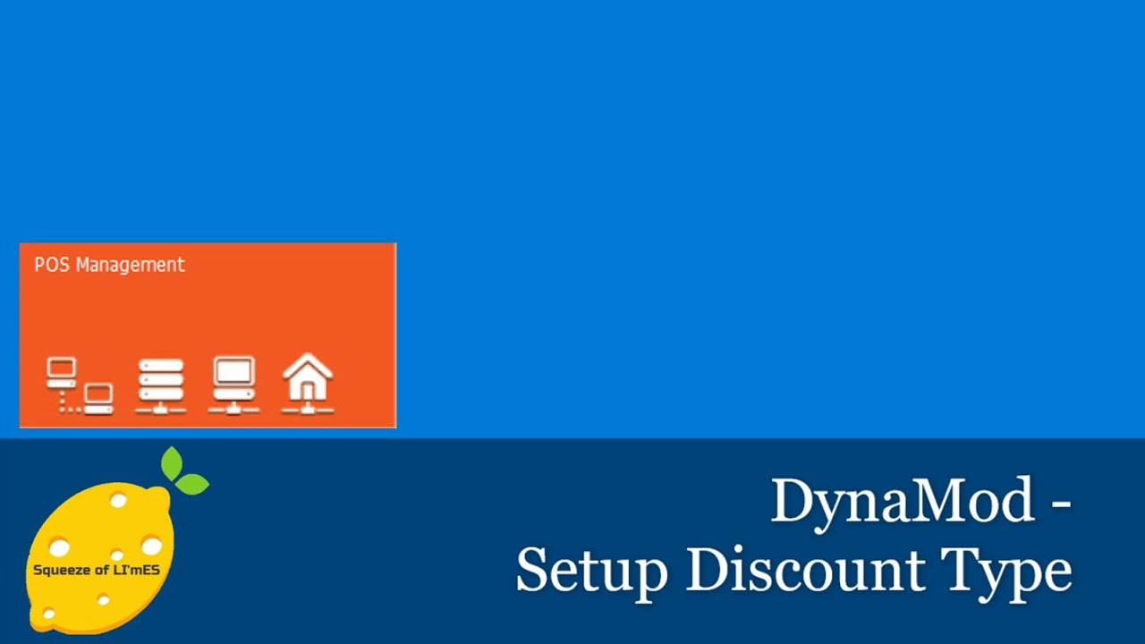 DynaMod - Setup POS Discount Type - YouTube