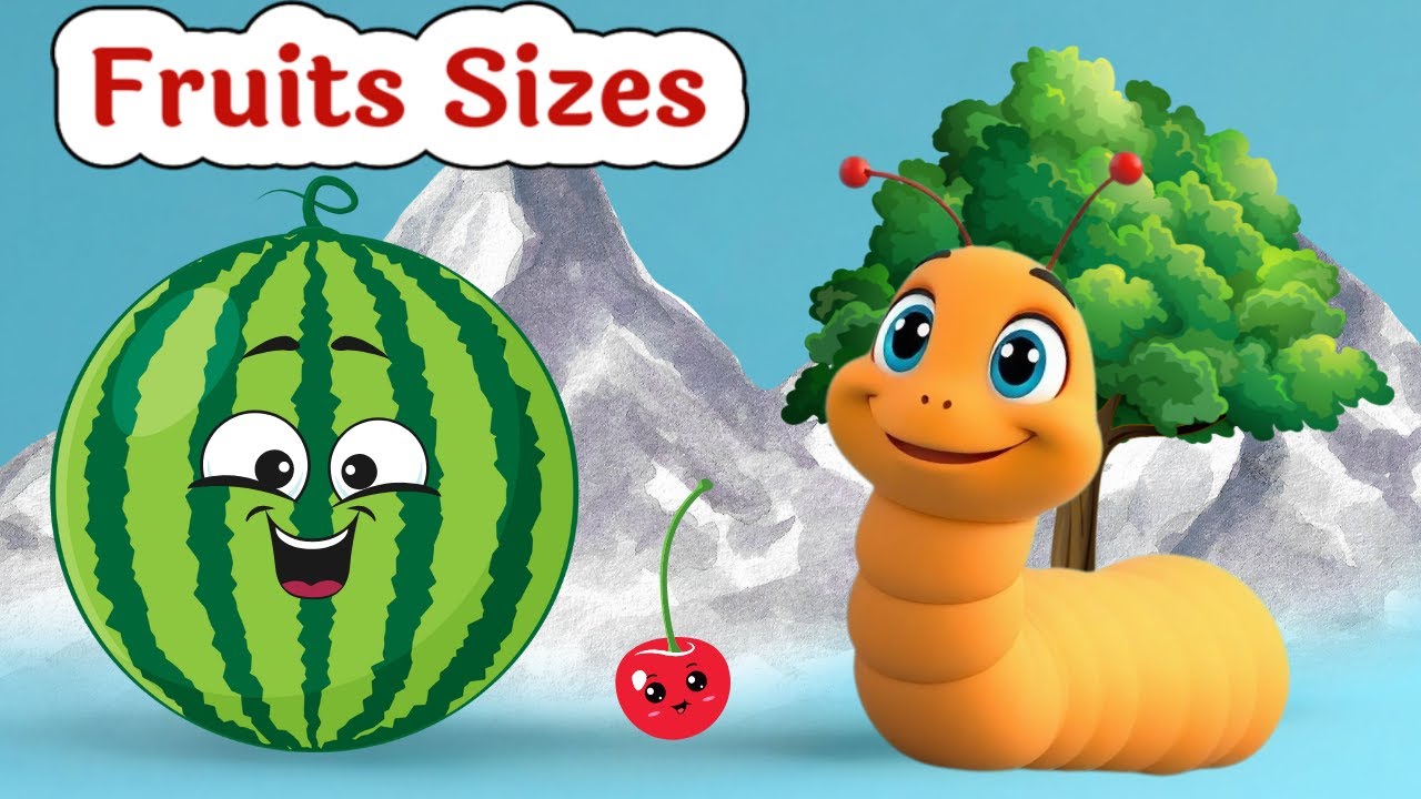 Learn Fruits Sizes 🍎🍌 | Fruit Song | Educational Rhymes for Kids - YouTube