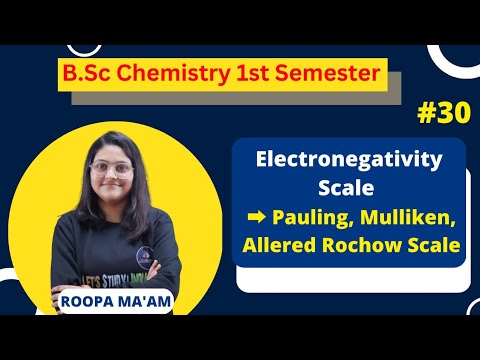 Electronegativity Scale | Pauling, Mulliken, Allred Rochow Scale | B.Sc ...