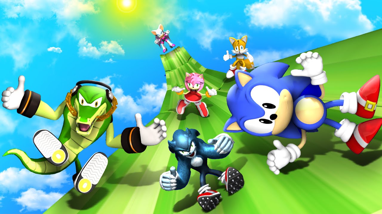 GMOD • Sonic Impressive Ragdolls • part 8 (Jumps, Ramps) - YouTube