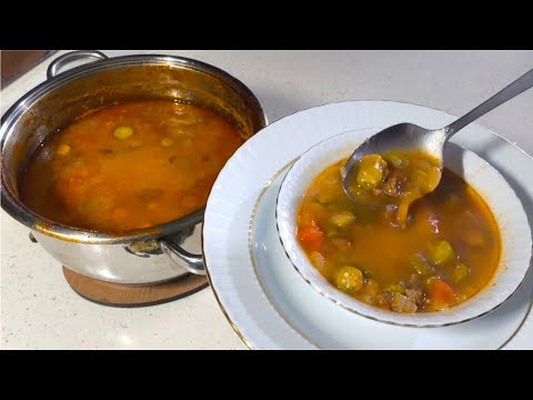 ❗DOĞRANDIĞI İÇİN SALYALANAN TAZE BAMYA NASIL KURTARILIR❗ETLİ TAZE BAMYA ÇORBASI TARİFİ🥣BAMYA ÇORBASI