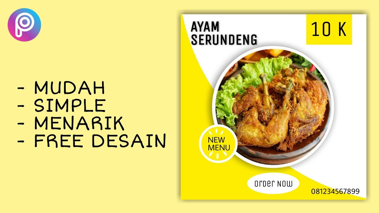 Cara Membuat Poster Promosi Makanan (How to create Food design in ...