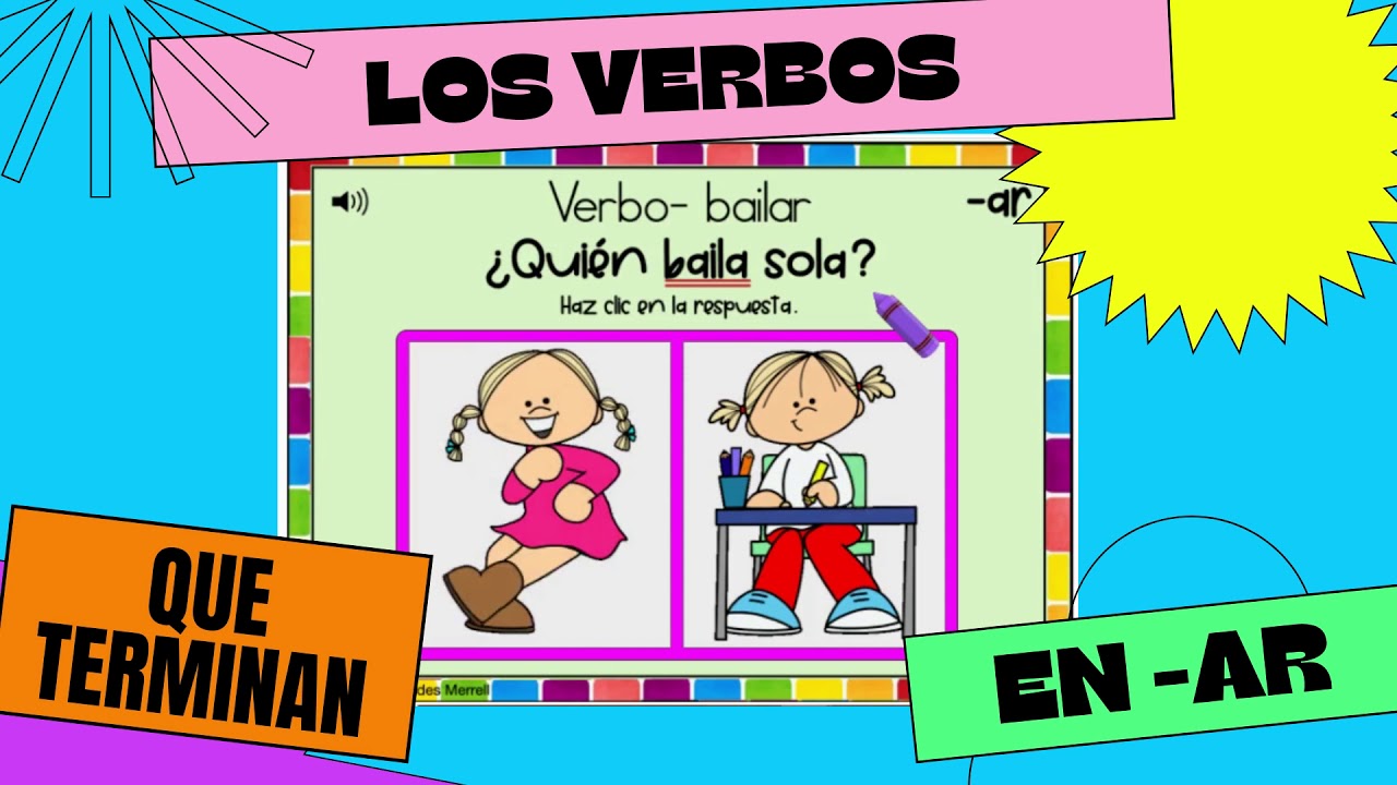 Los verbos que terminan en -ar, boomcards - YouTube