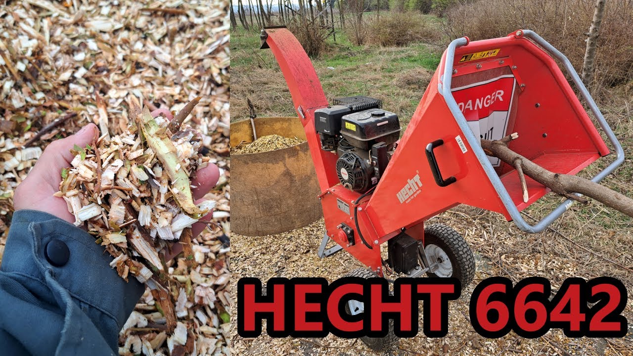Дробене на клони с Hecht 6642 | Wood chipping with Hecht 6642 - 420 cc ...