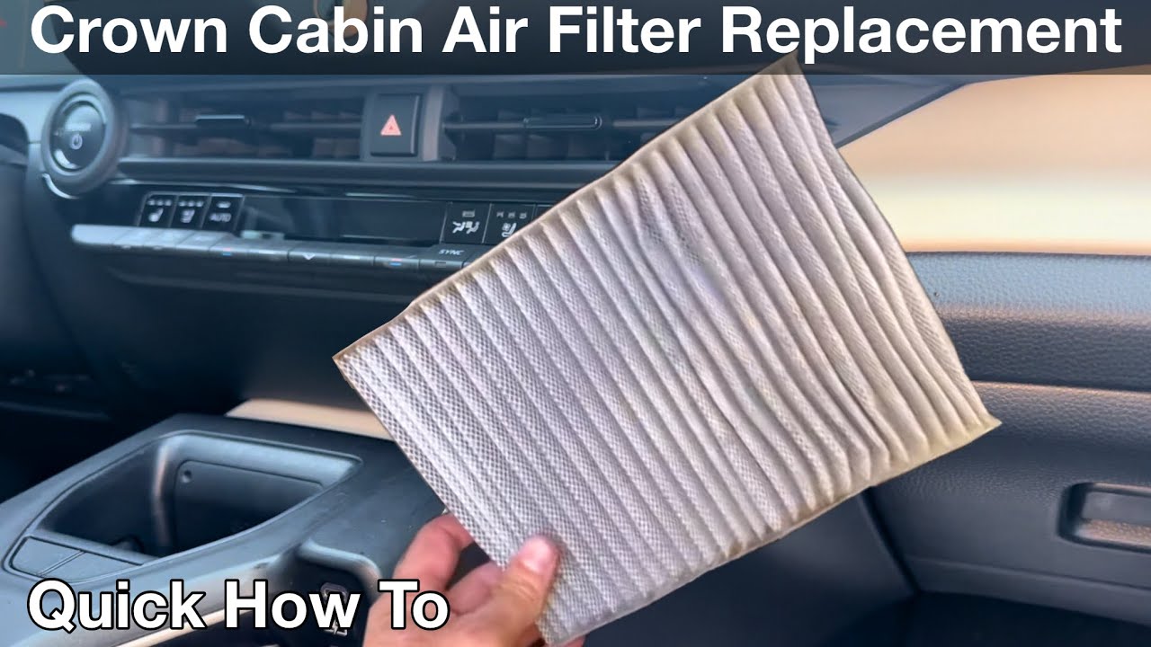 How to replace cabin air filter on a Toyota crown - YouTube